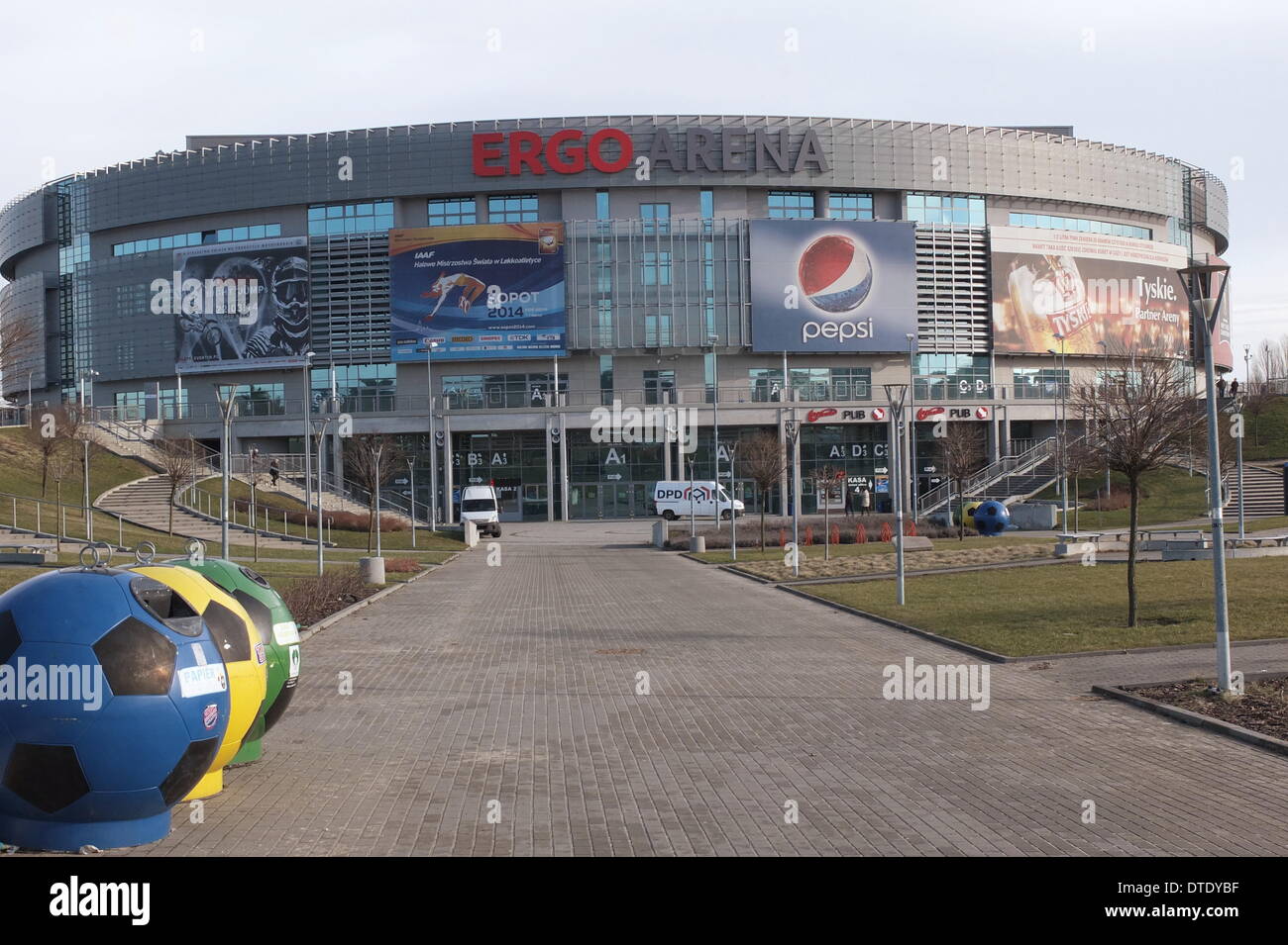 Sopot, Poland 16th, February 2014 ERGO Arena sports hall located at the ...