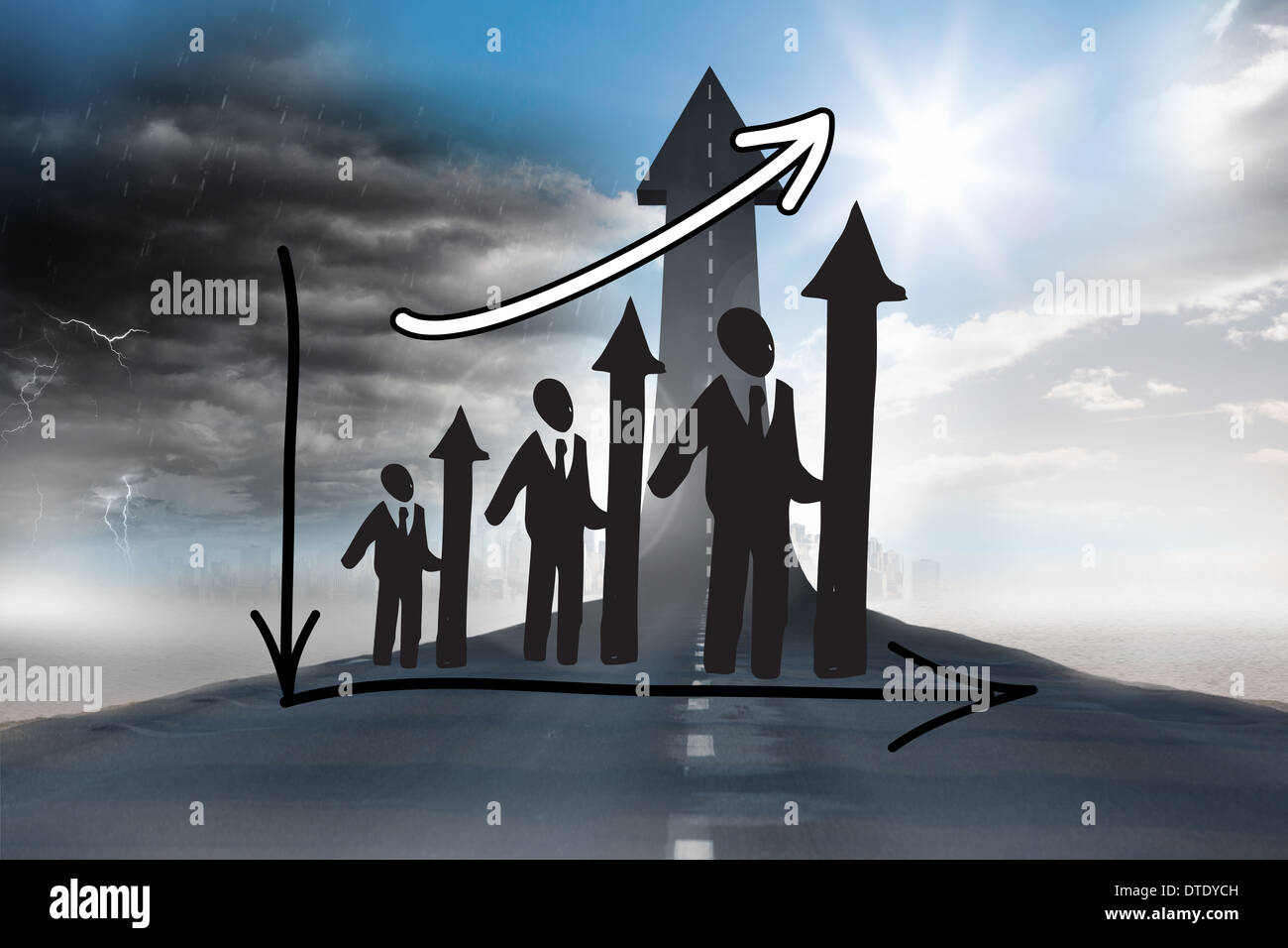 Composite image of human resource bar chart Stock Photo - Alamy