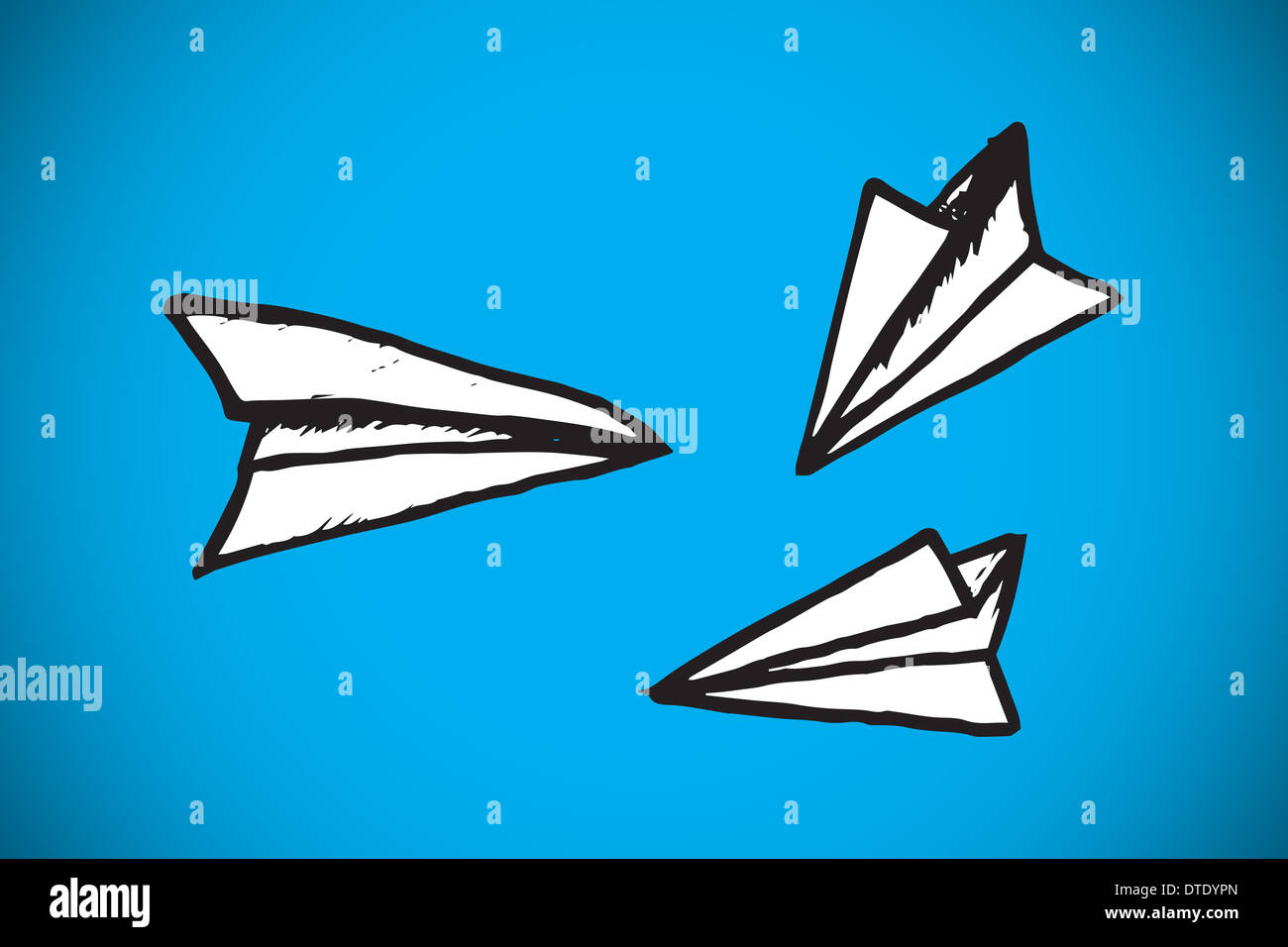Composite image of paper airplanes doodle Stock Photo - Alamy