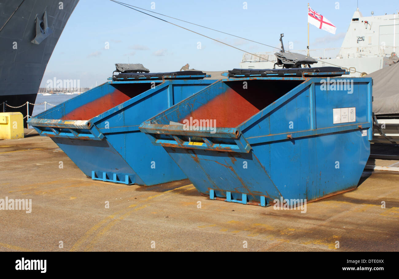 Industrial waste skips for the recycling of waste Stock Photo - Alamy