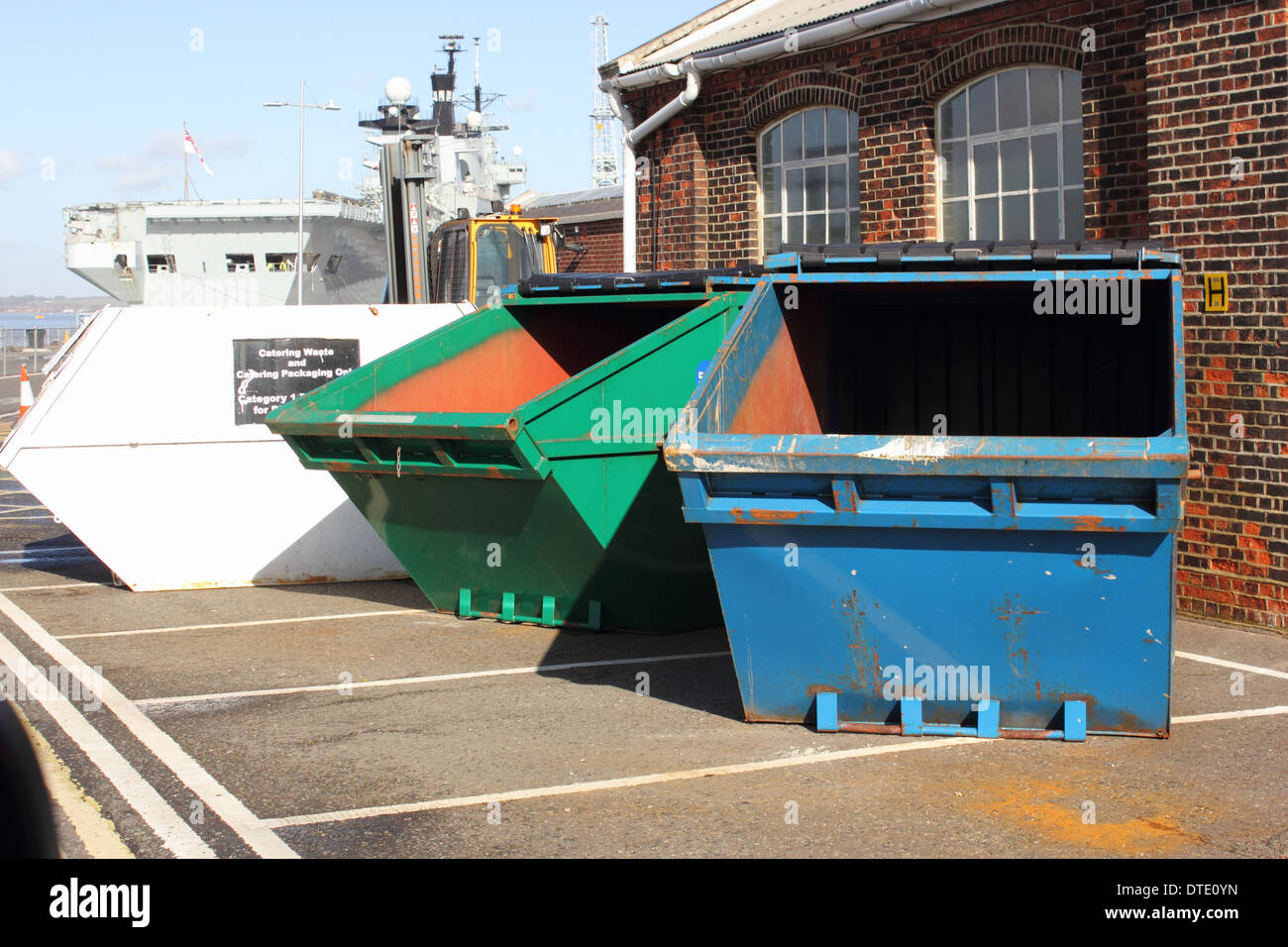Industrial waste skips for the recycling of waste Stock Photo - Alamy