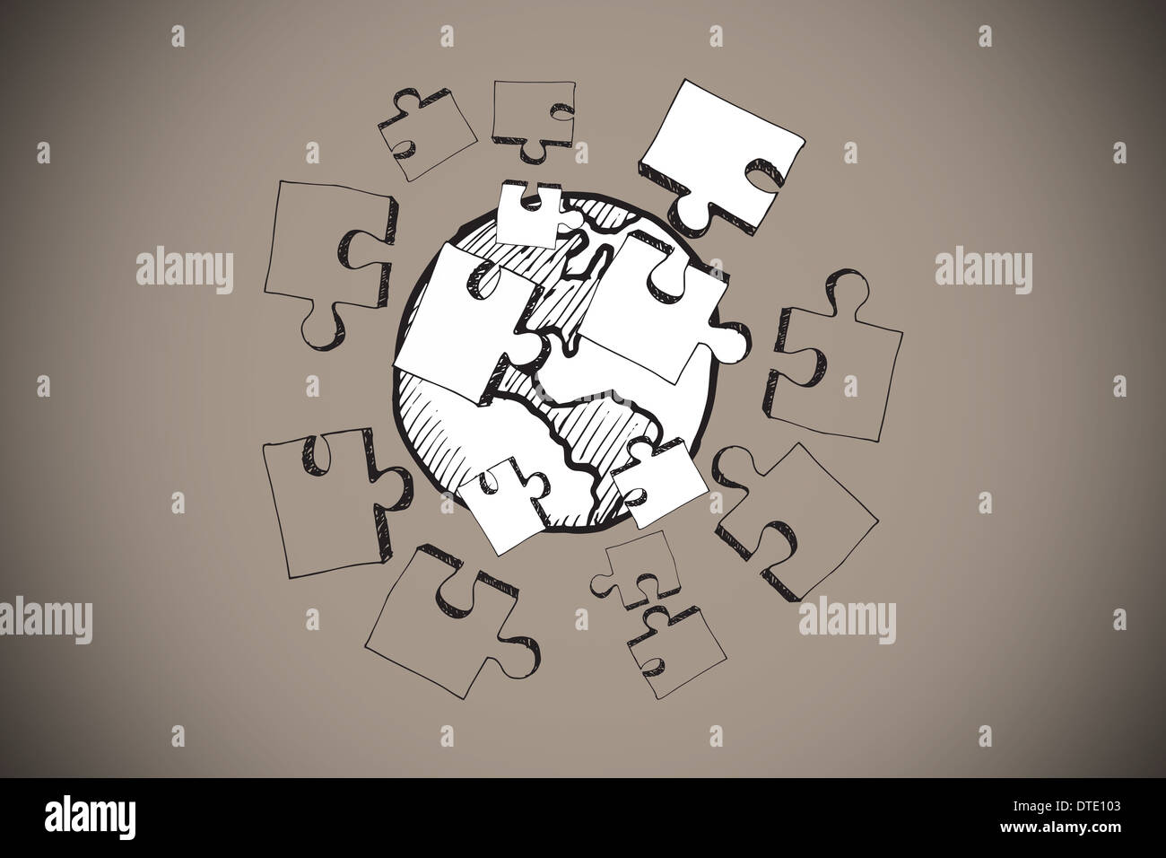 Jigsaw puzzle world map hi-res stock photography and images - Alamy
