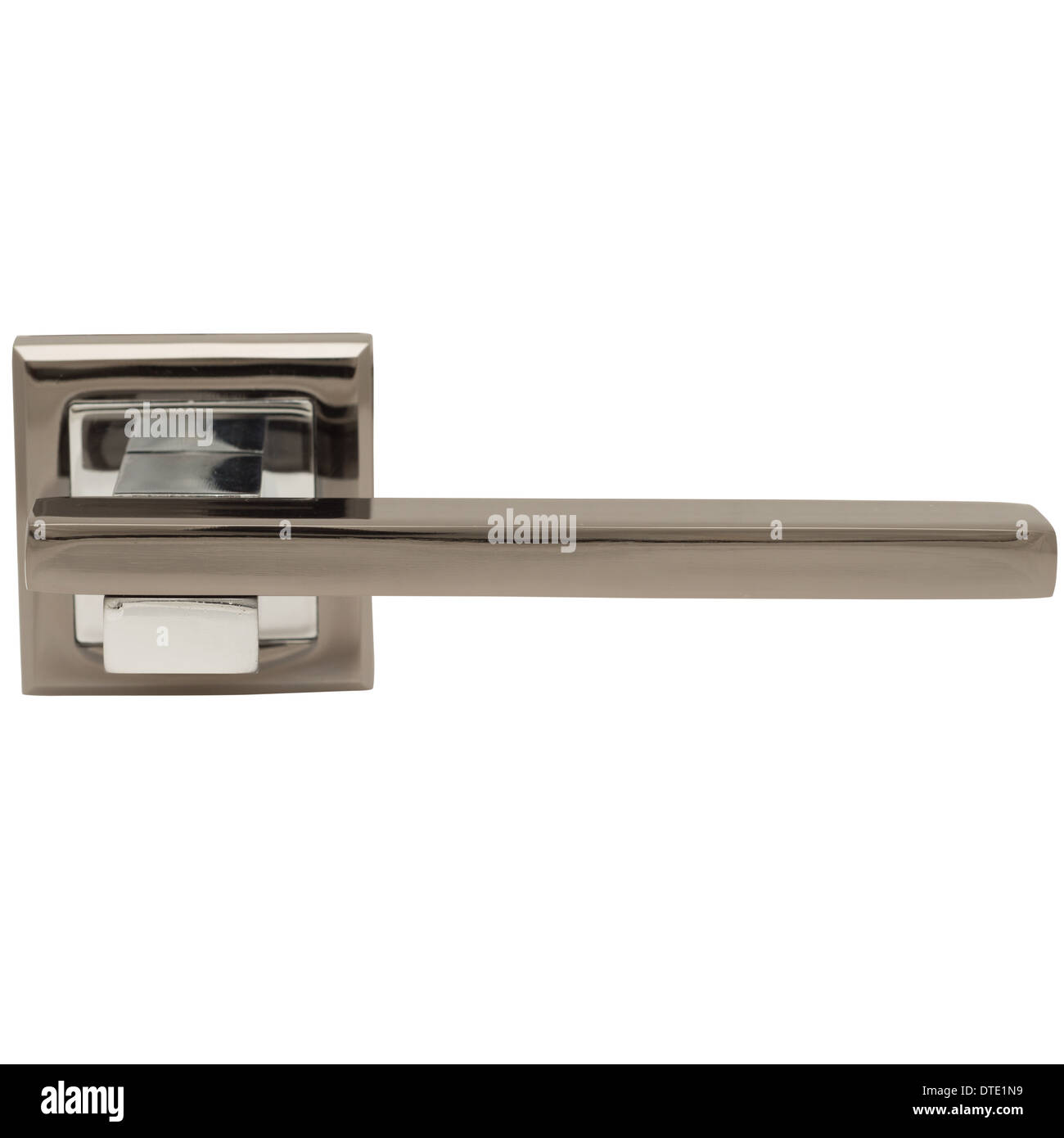 Classic door handle side view isolated on white Stock Photo - Alamy