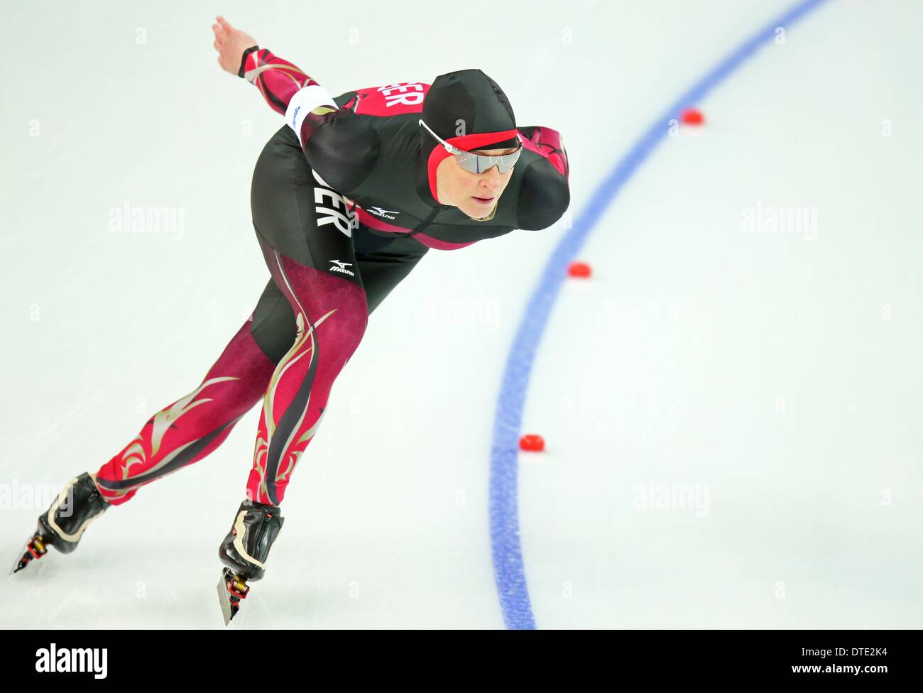 Claudia Pechstein of Germany in action during the Ladies' 1500 m Speed ...