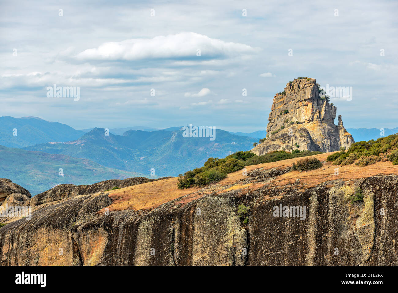 Beautiful landscape of Meteora cliffs in Greece Stock Photo - Alamy