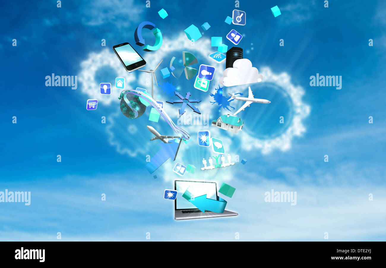 Composite image of computer applications Stock Photo - Alamy
