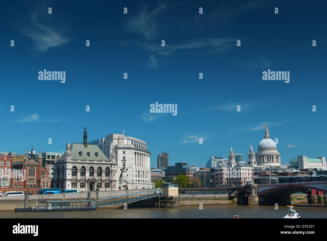 City of London, from across the River Thames, London, England, UK ...