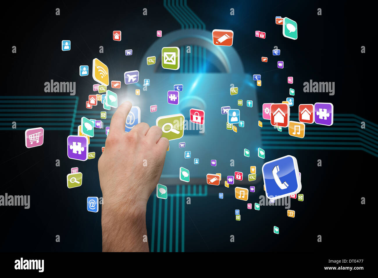 Pointing hand symbol hi-res stock photography and images - Alamy