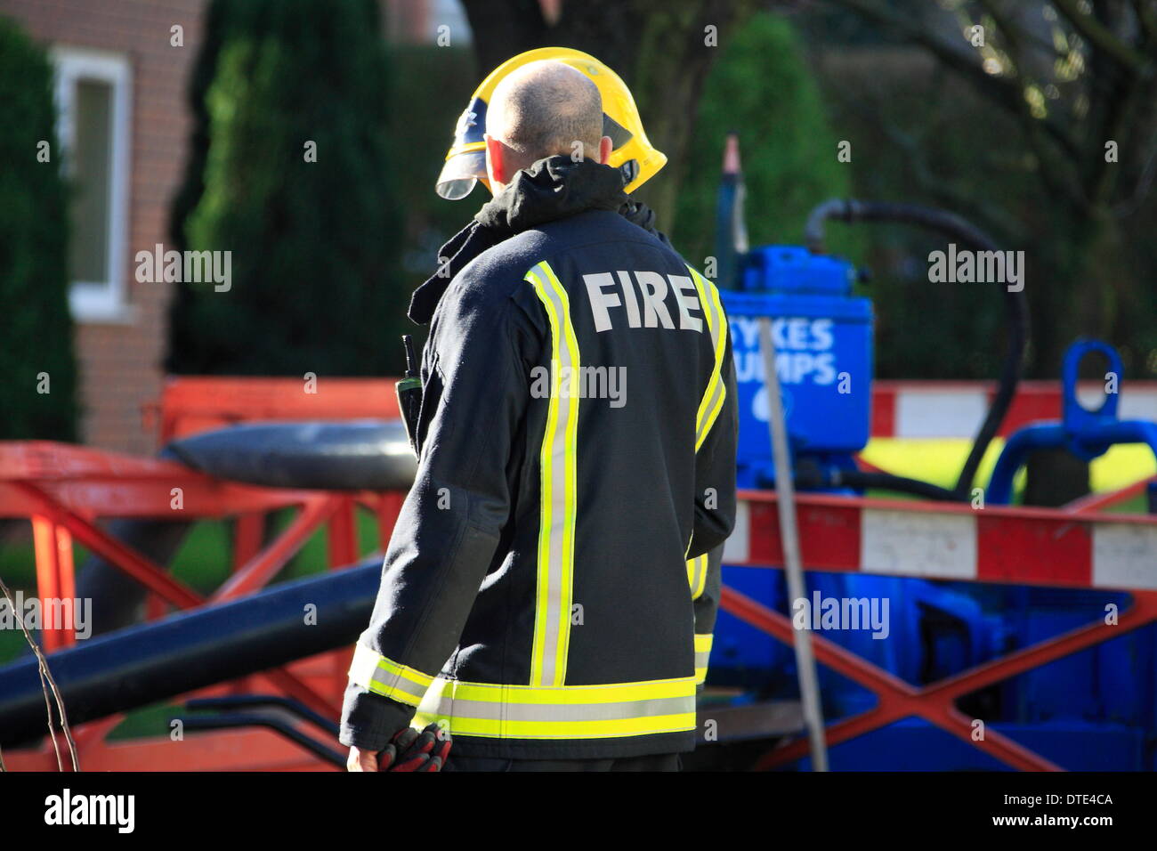 Sunday 16th February Firefighters continue to pump water away from ...