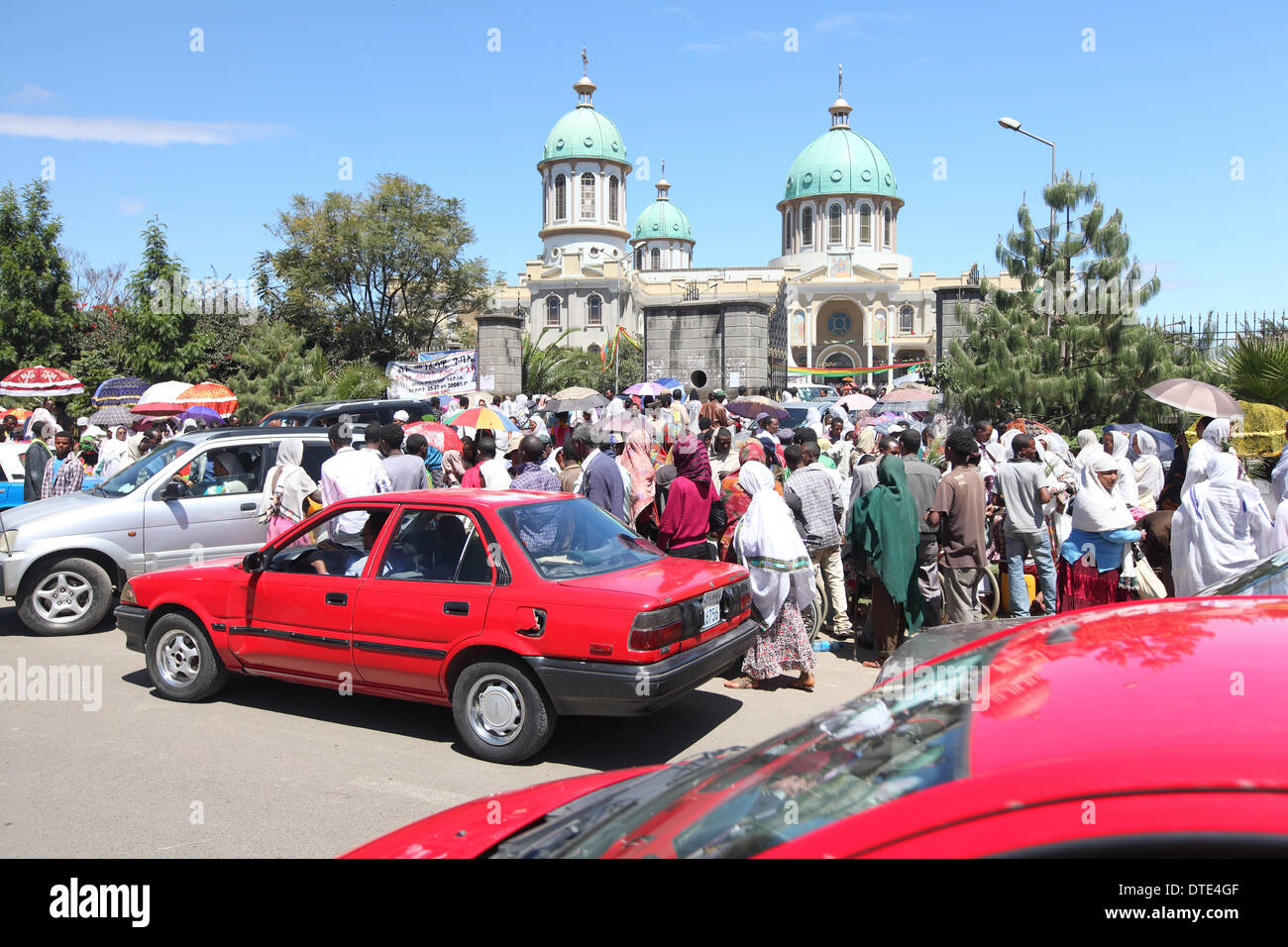 Addis Ababa, Ethiopia, Africa, Medhane Alem Cathedral, church Stock ...