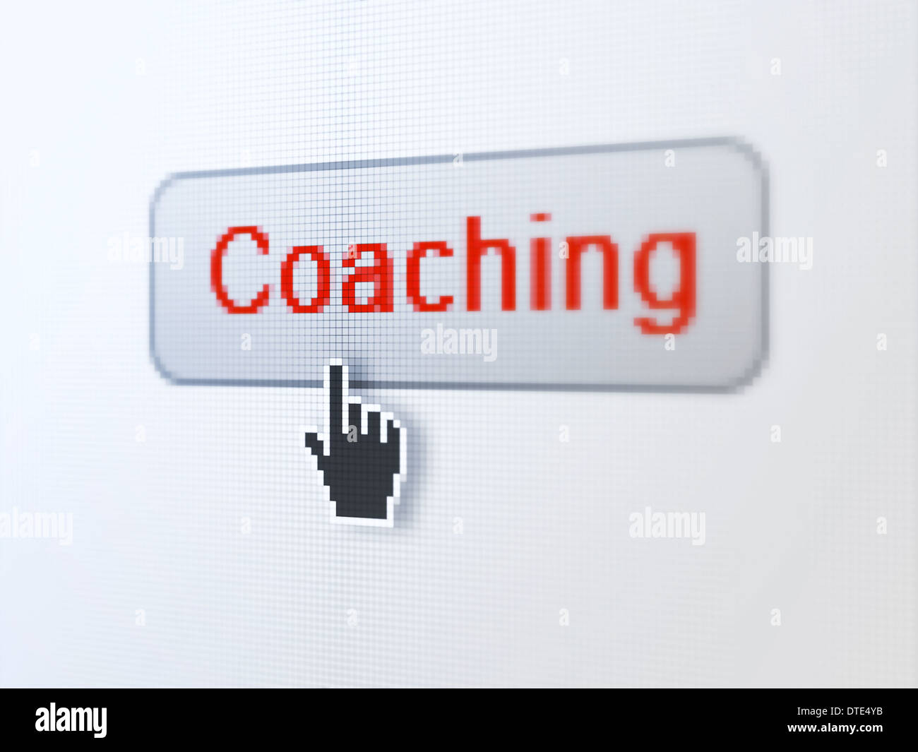 Education concept: Coaching on digital button background Stock Photo ...