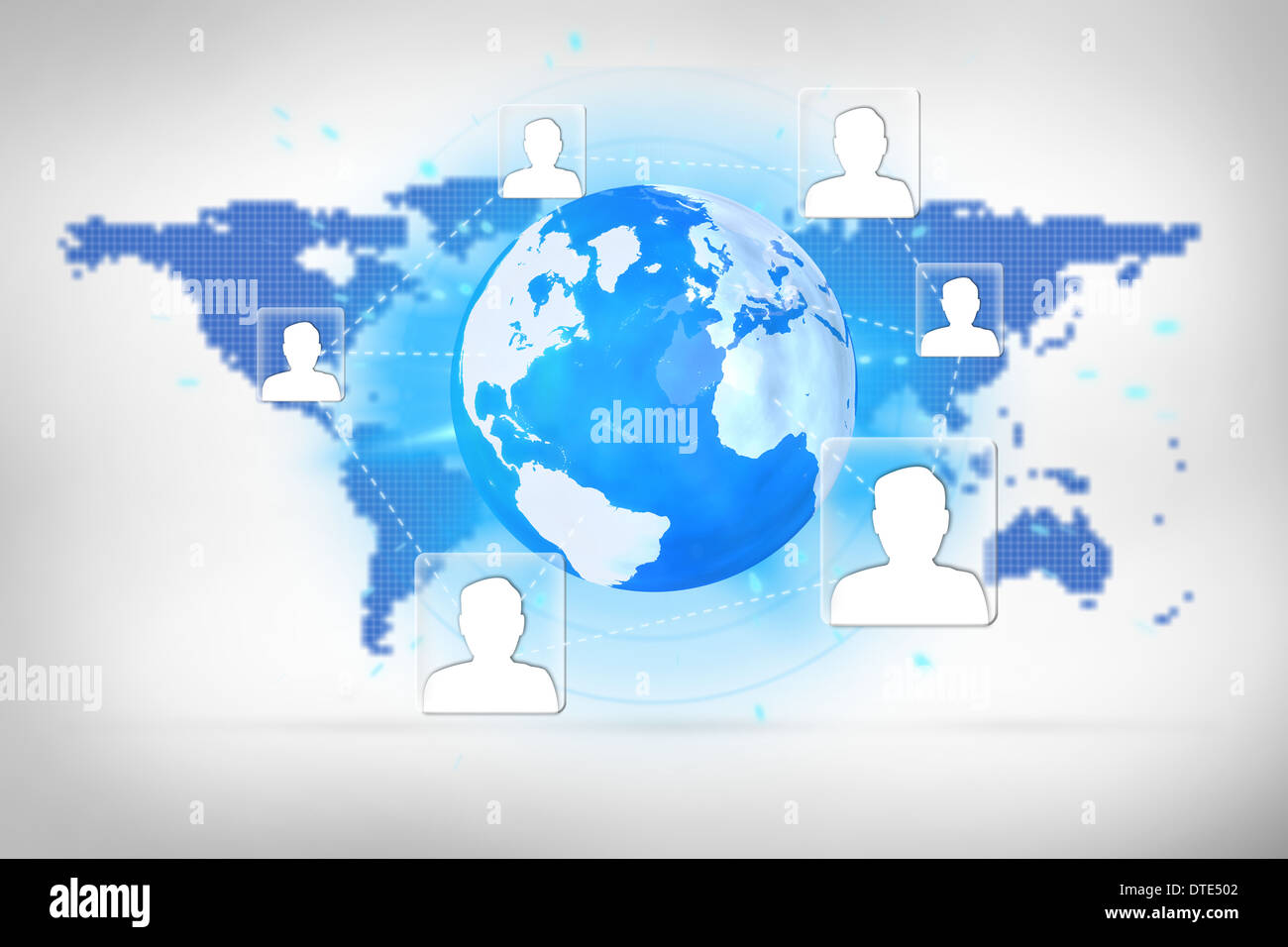 Composite image of global technology background Stock Photo - Alamy