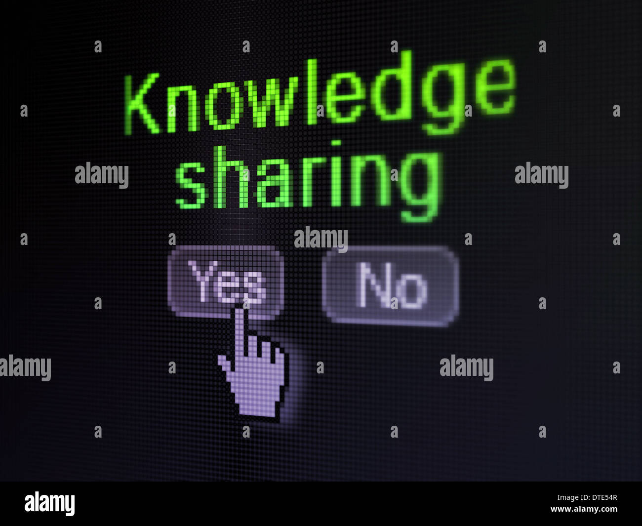 Education concept: Knowledge Sharing on digital computer screen Stock ...