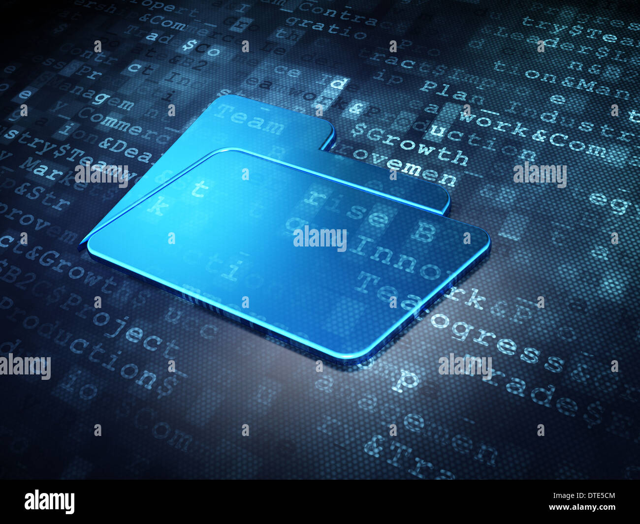 Business concept: Blue Folder on digital background Stock Photo - Alamy