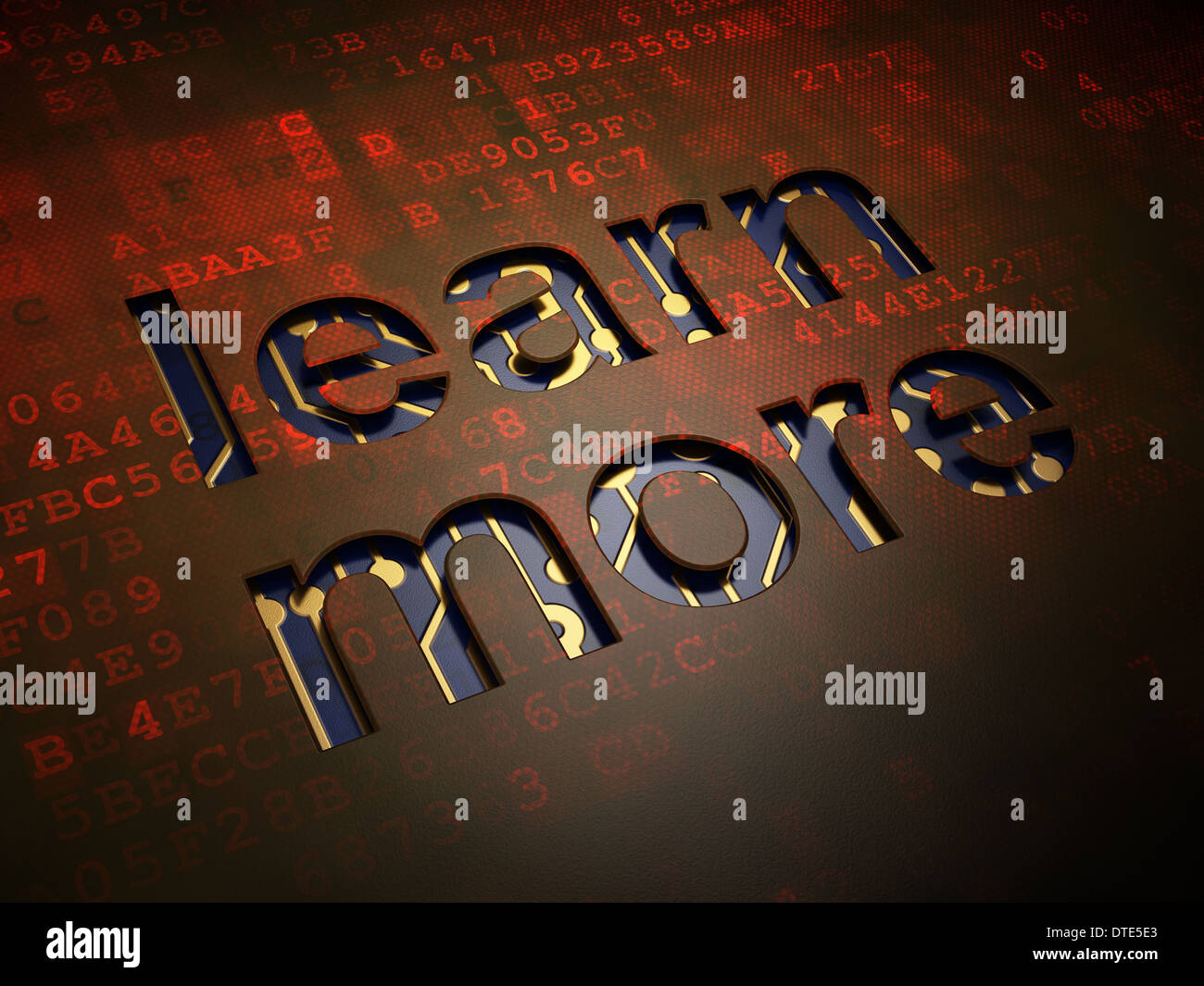 Education concept: Learn More on digital screen background Stock Photo ...