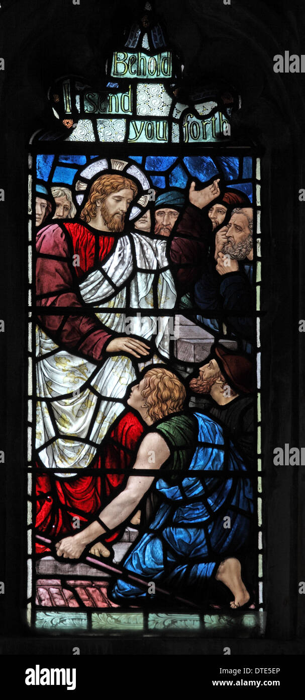 Stained glass window by Henry Holiday, St Andrew's Church, Old Cleeve ...