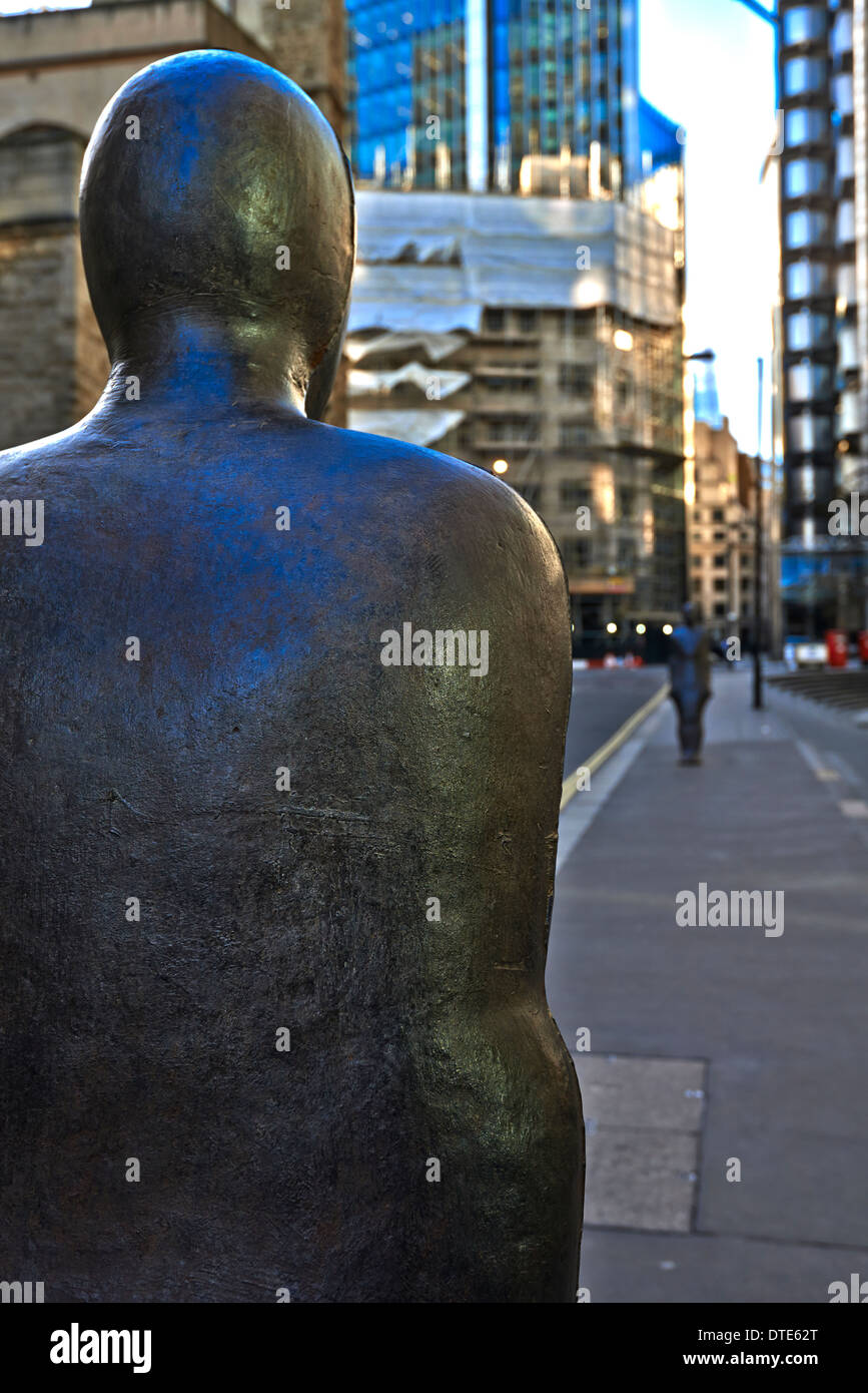 Metal men of St Mary Axe near the Gherkin Stock Photo - Alamy