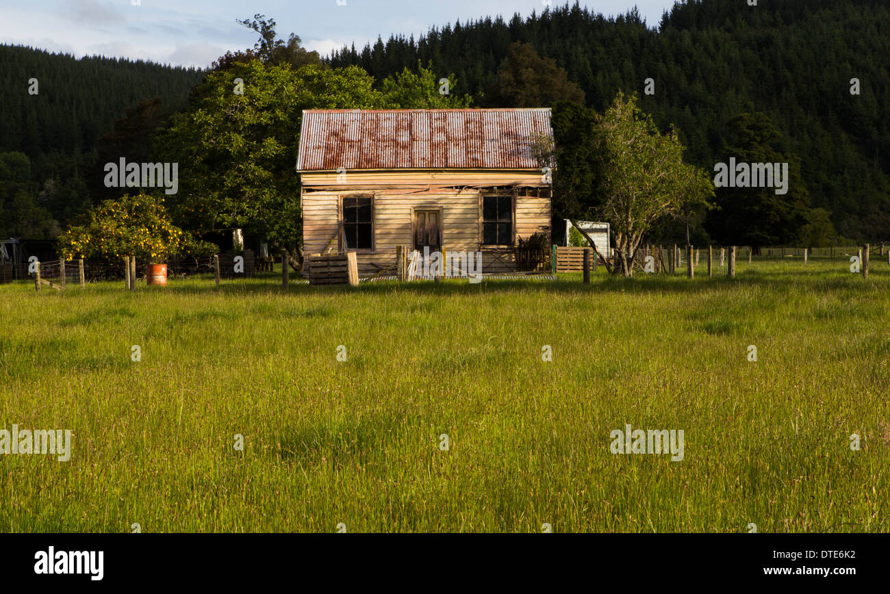 Rundown barn in the Wai-lti Valley, Tasman, New Zealand Stock Photo - Alamy