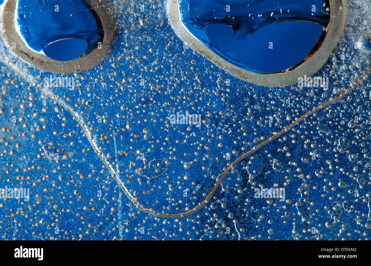 ice with trapped air bubbles natural ackground Stock Photo - Alamy