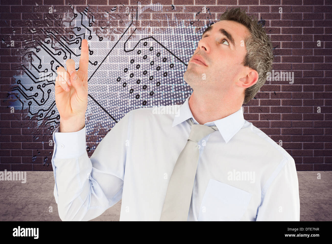 Manager pointing at computer hi-res stock photography and images - Alamy