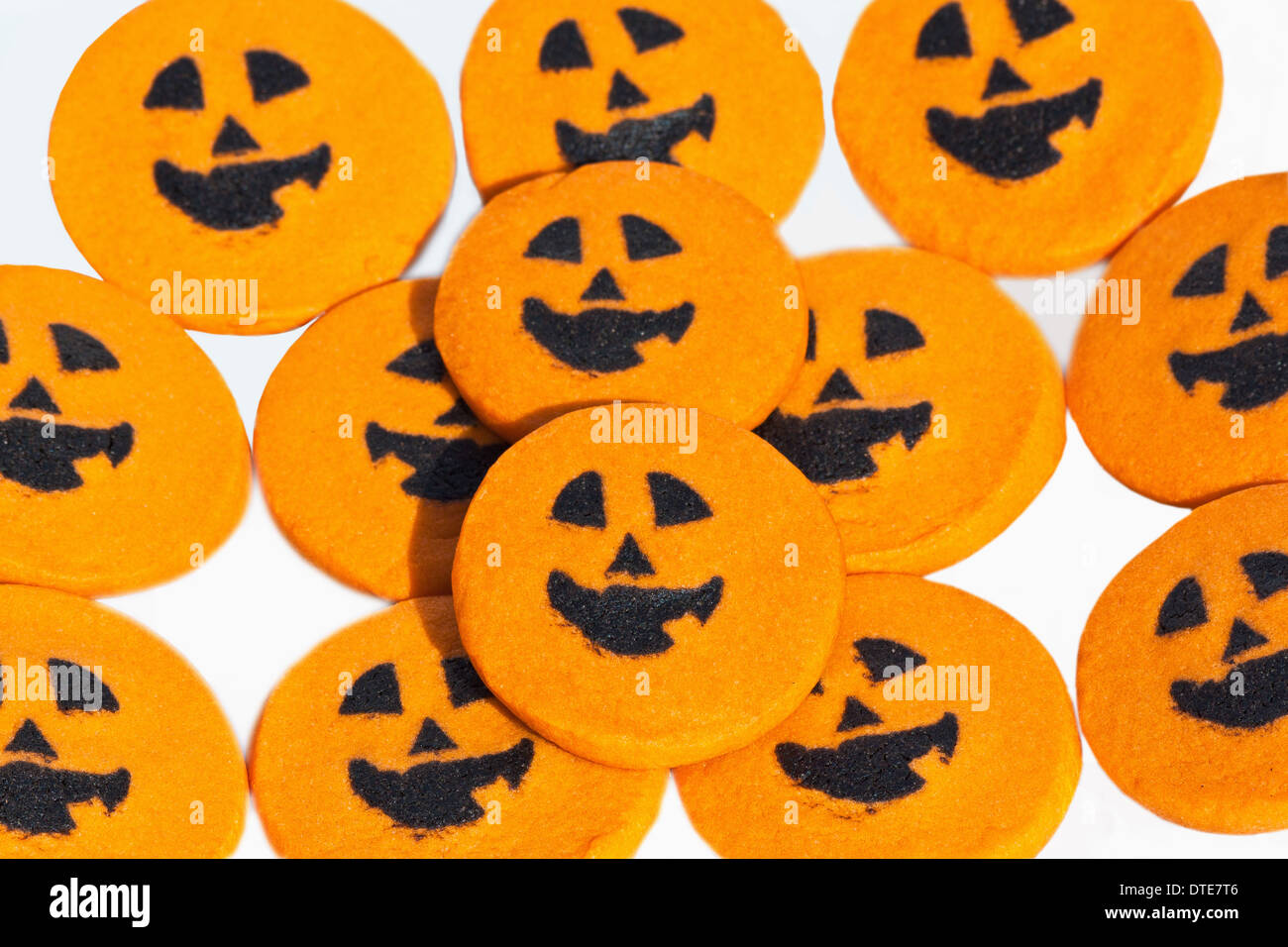 American Halloween orange pumpkin biscuits cookies trick or treat from ...