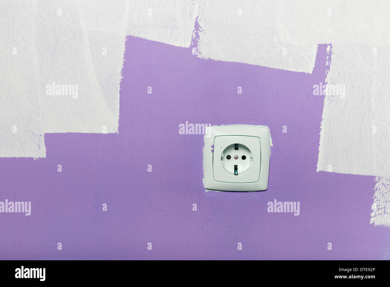 Electrical outlet on wall, interior Stock Photo - Alamy