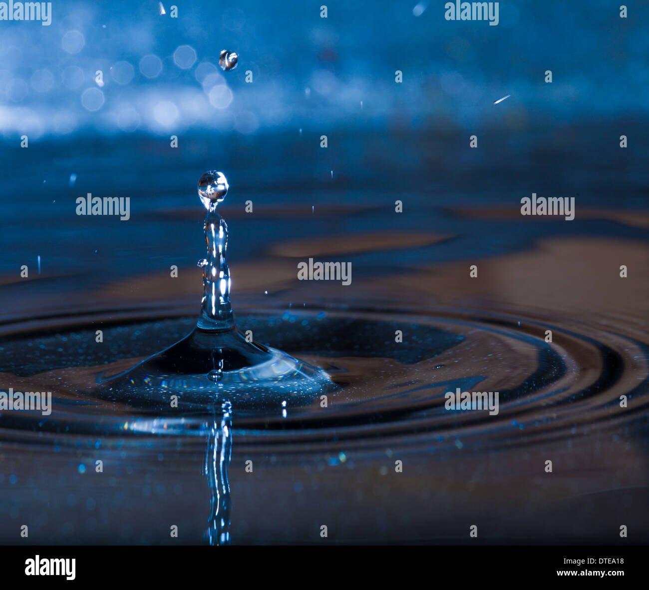 water drops splashing, natural background Stock Photo - Alamy