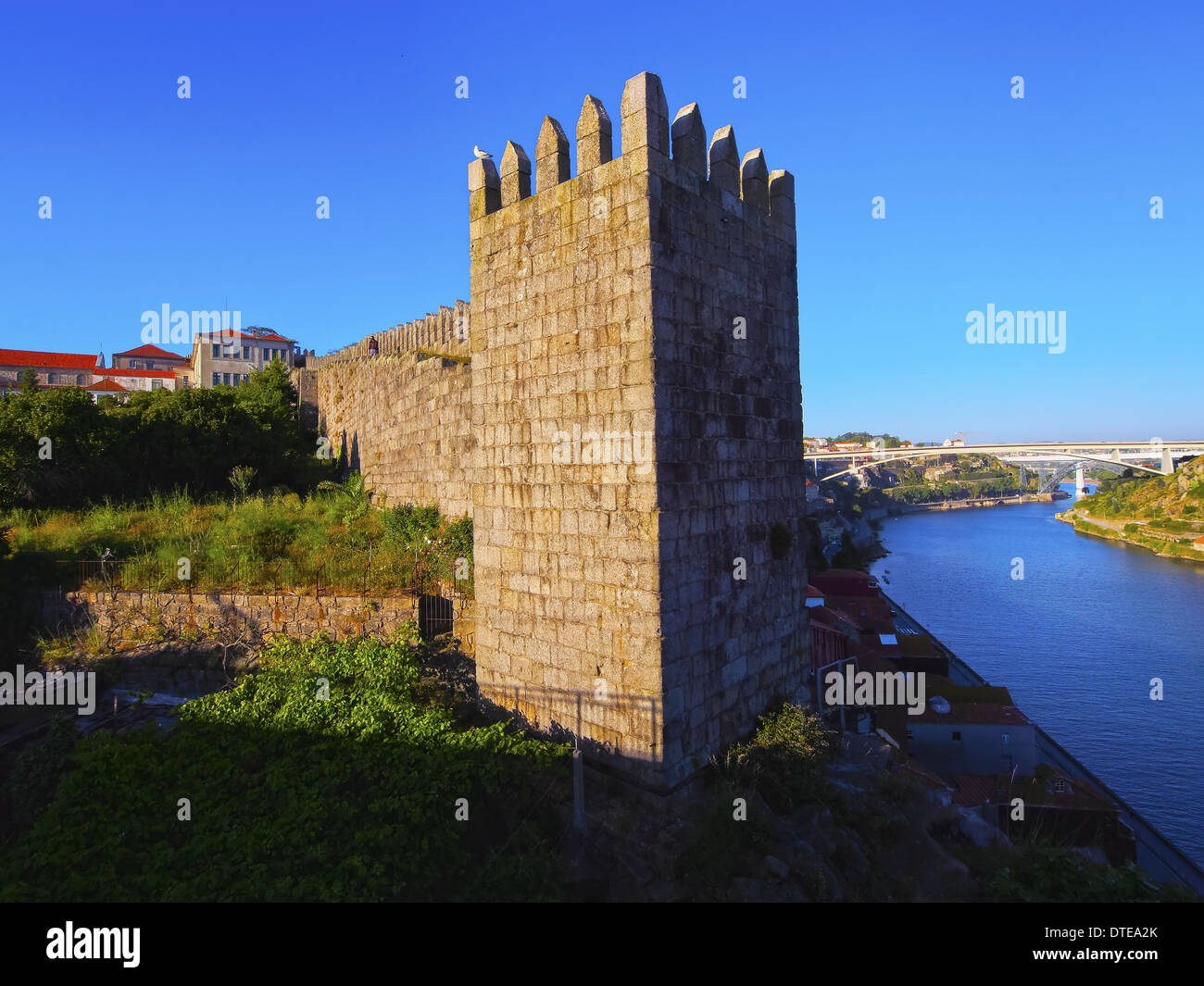 Muralha Fernandina - Dom Fernando Wall in Porto, Portugal Stock Photo ...
