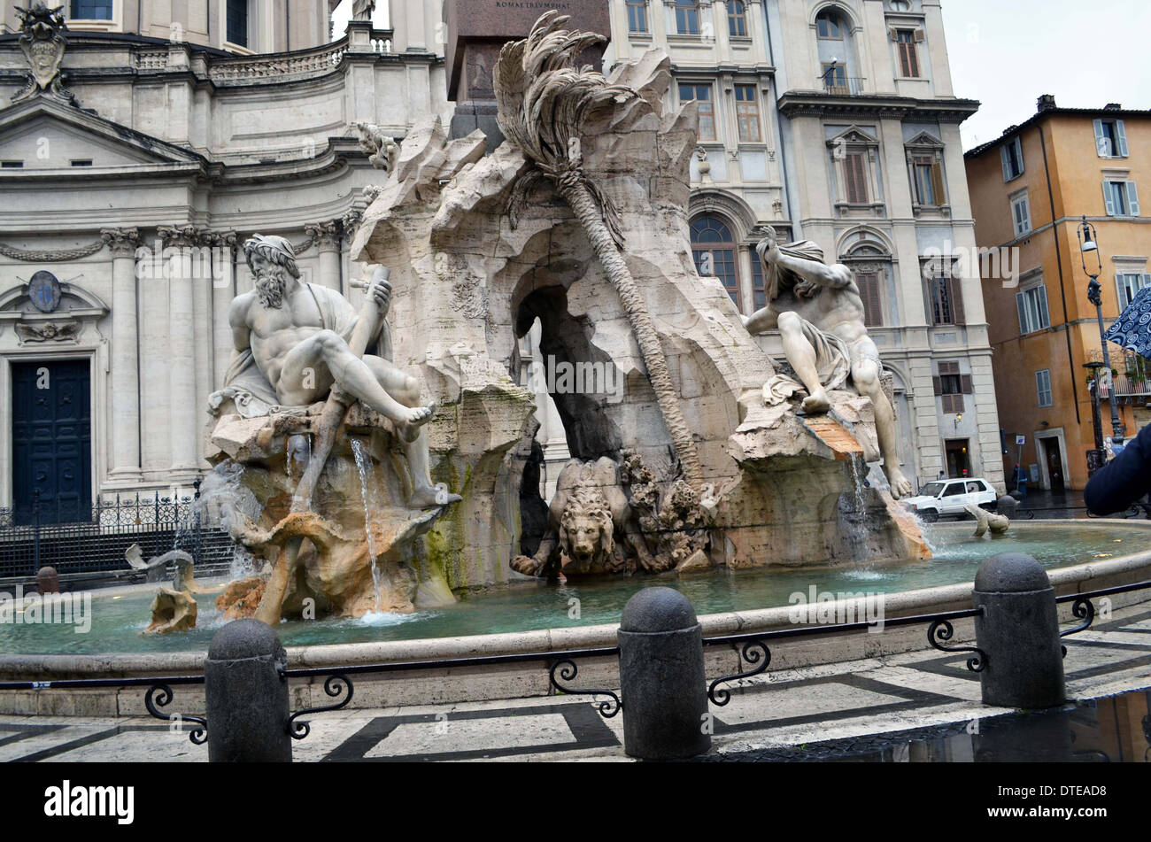Rome, The Piazza Navona, One of the most popular square in the centre ...