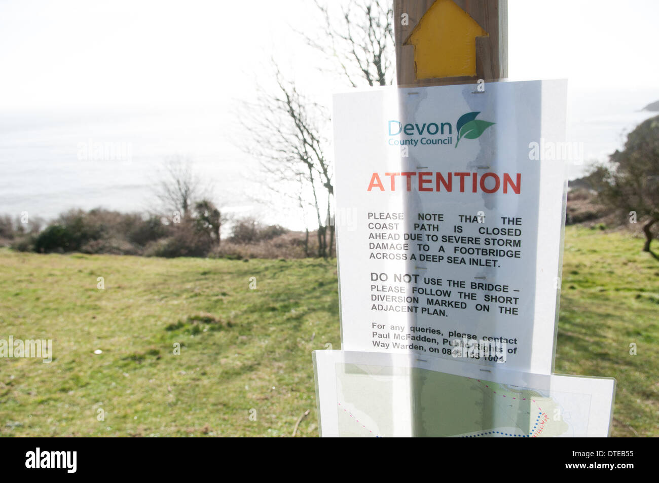 Devon county council sign hi-res stock photography and images - Alamy