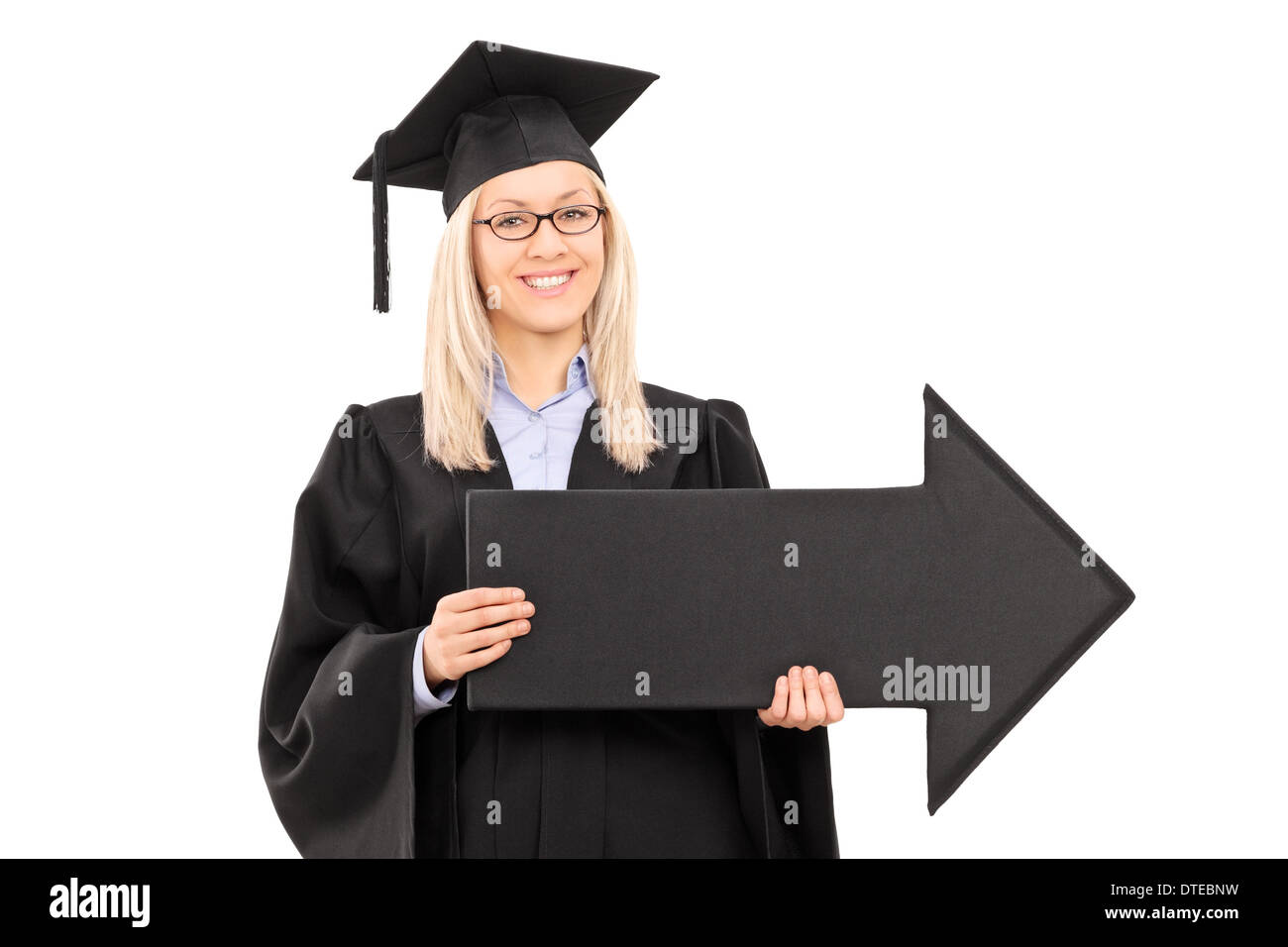 Female graduation cap and gown hi-res stock photography and images - Alamy
