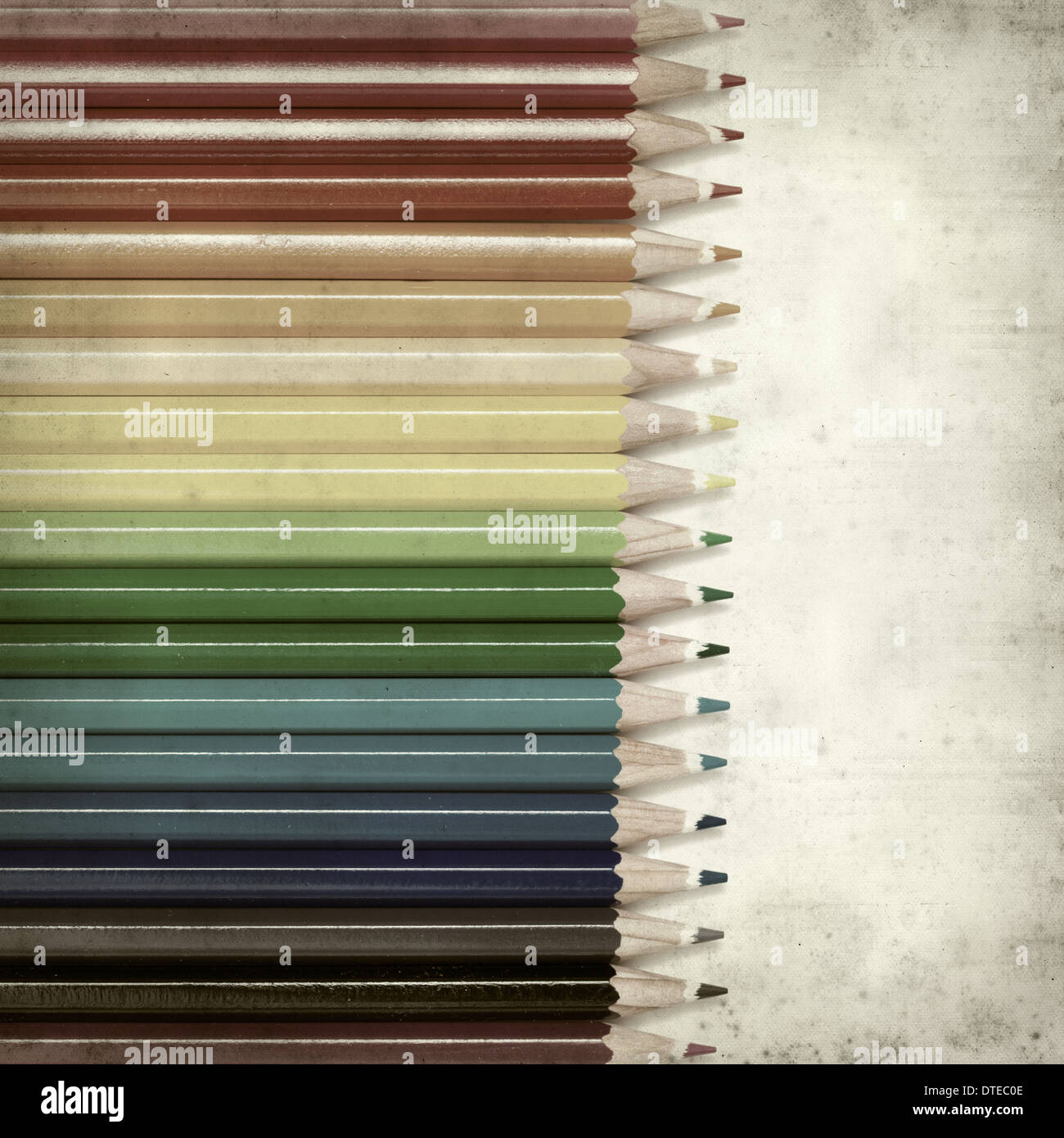textured old paper background with color pencils Stock Photo - Alamy