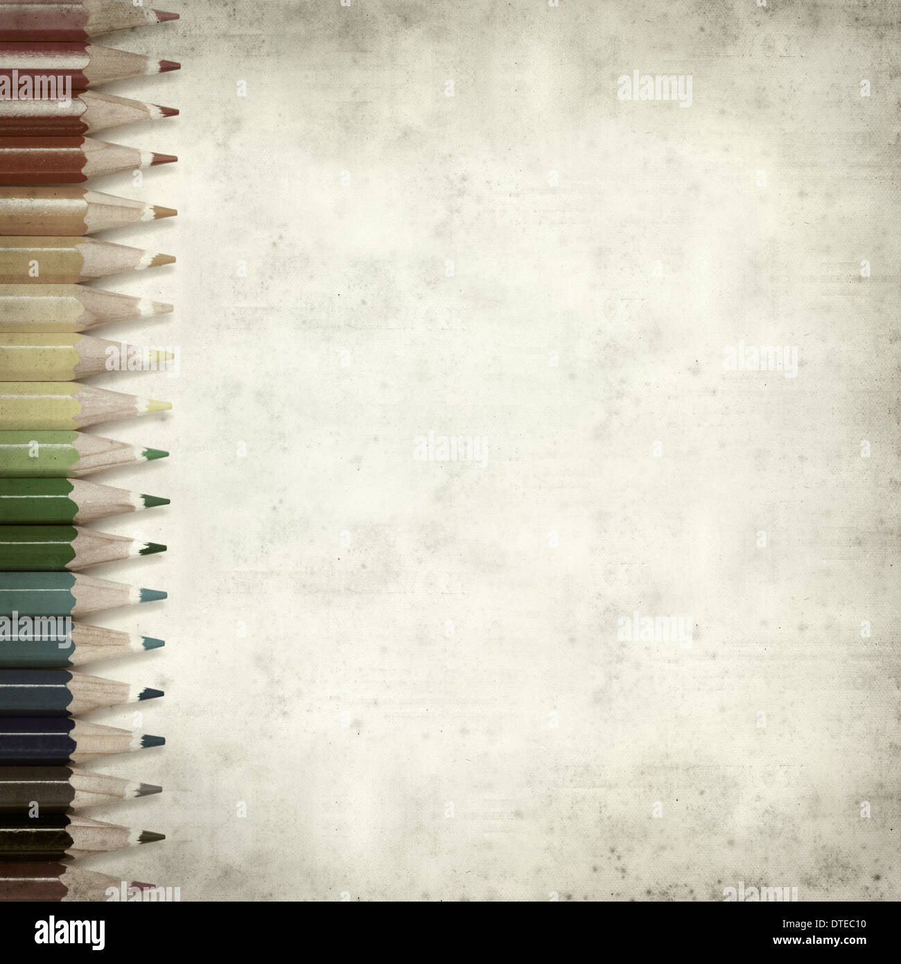 textured old paper background with color pencils Stock Photo - Alamy