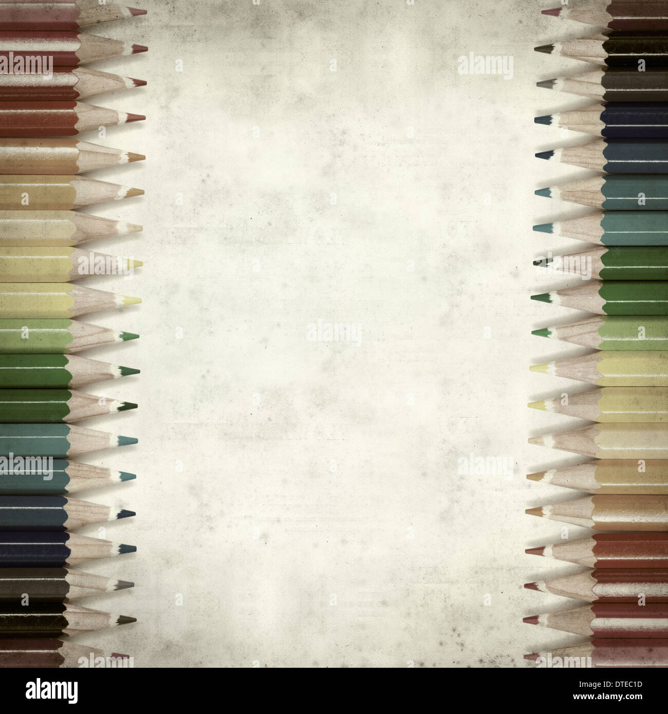 textured old paper background with color pencils Stock Photo - Alamy