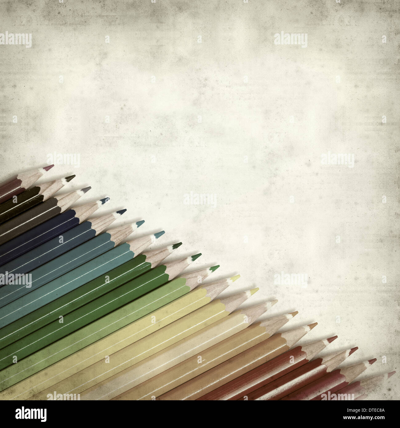 textured old paper background with color pencils Stock Photo - Alamy