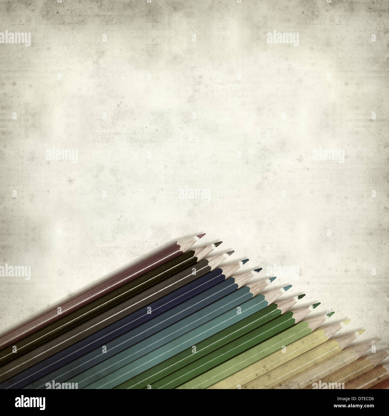 textured old paper background with color pencils Stock Photo - Alamy