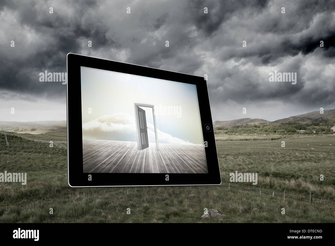 Open door on tablet hi-res stock photography and images - Alamy