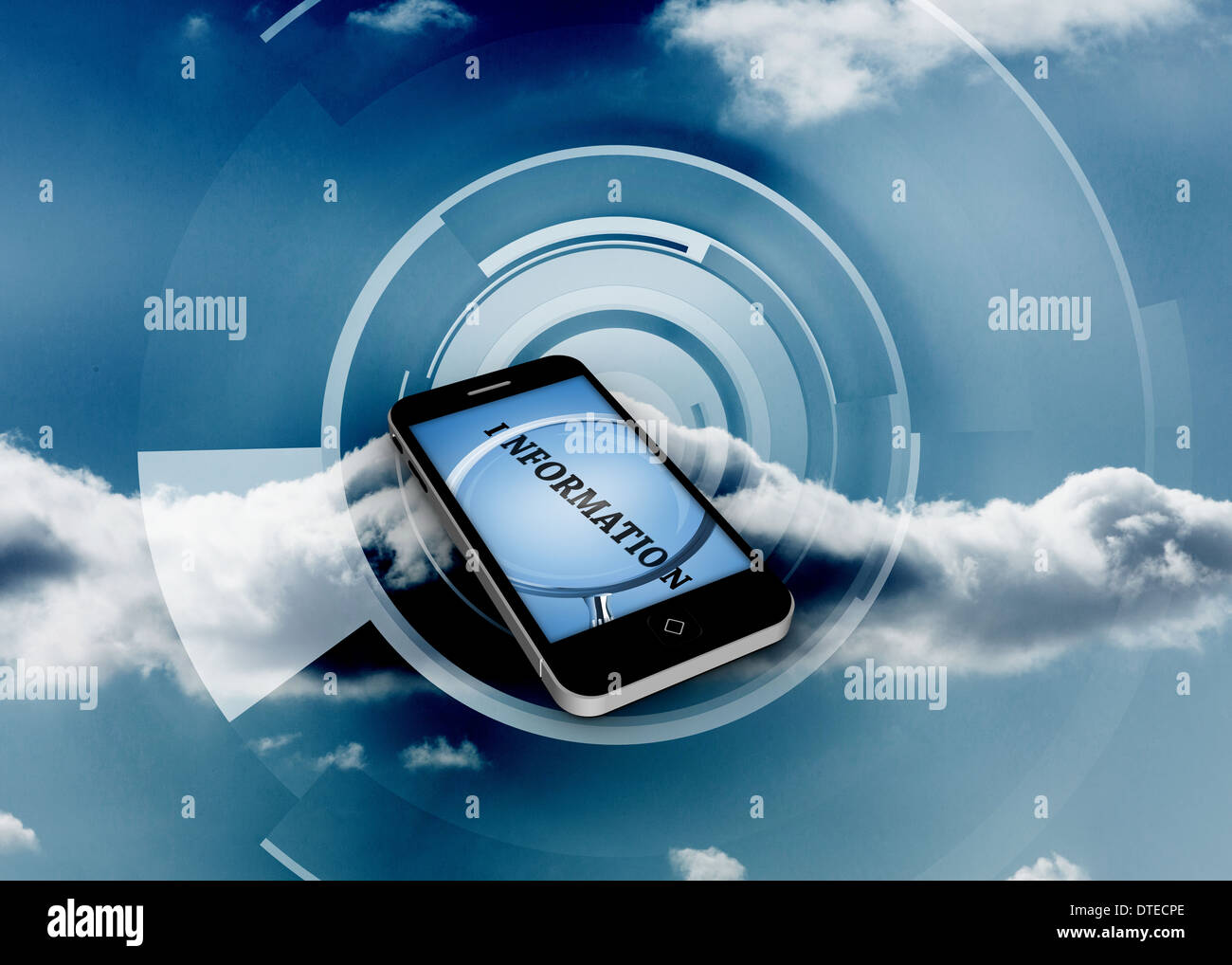 Composite image of information on smartphone screen Stock Photo - Alamy