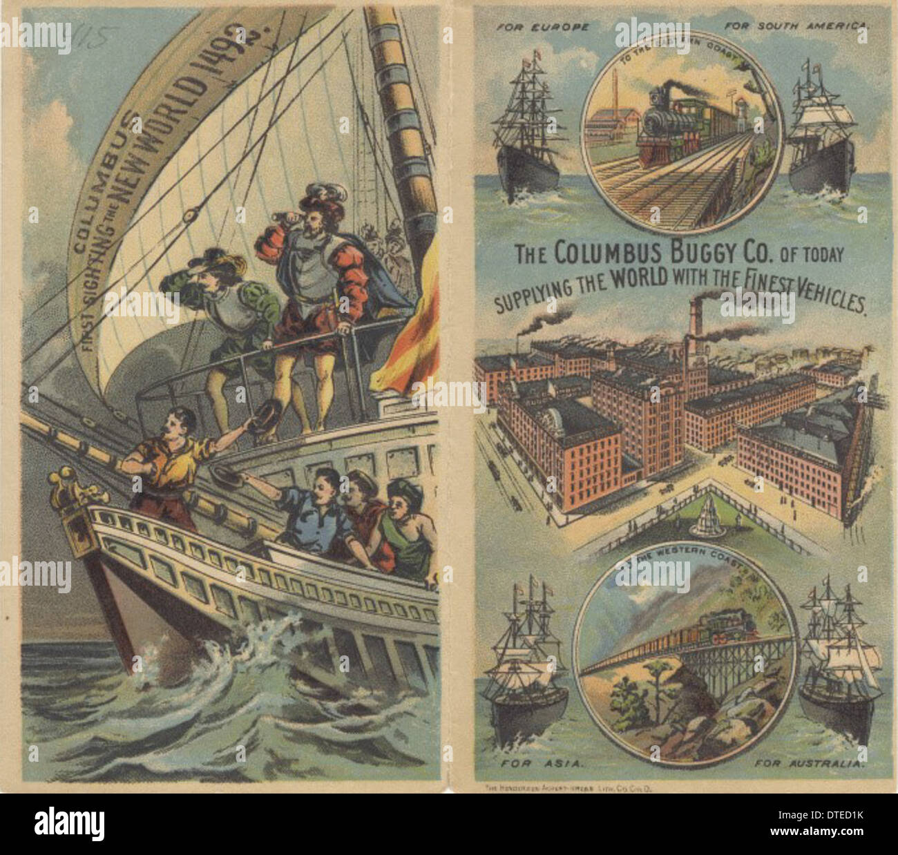 This Victorian trade card for the Columbus Buggy Co. highlights their ...