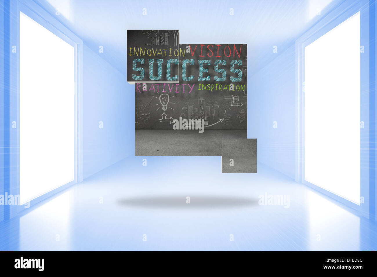 Composite image of success plan on abstract screen Stock Photo - Alamy