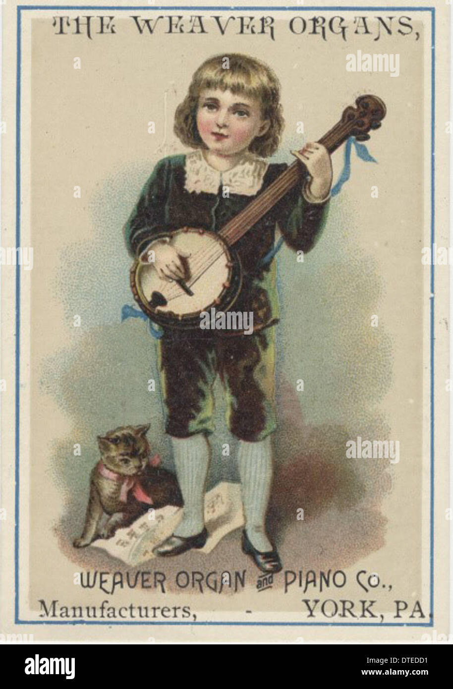 This Victorian trade card promotes the Weaver Organ and Piano Co. and ...