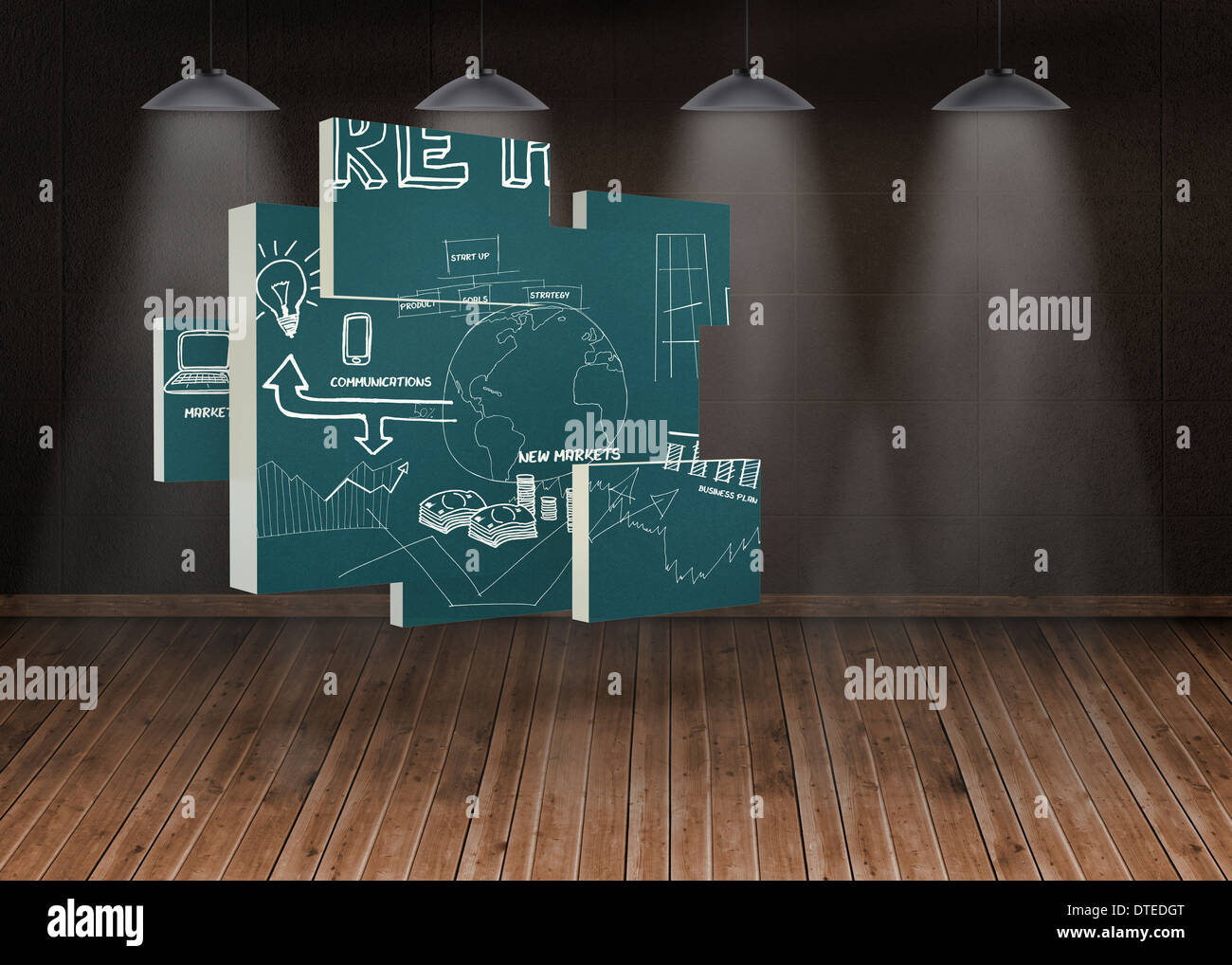 Composite image of brainstorm on abstract screen Stock Photo - Alamy