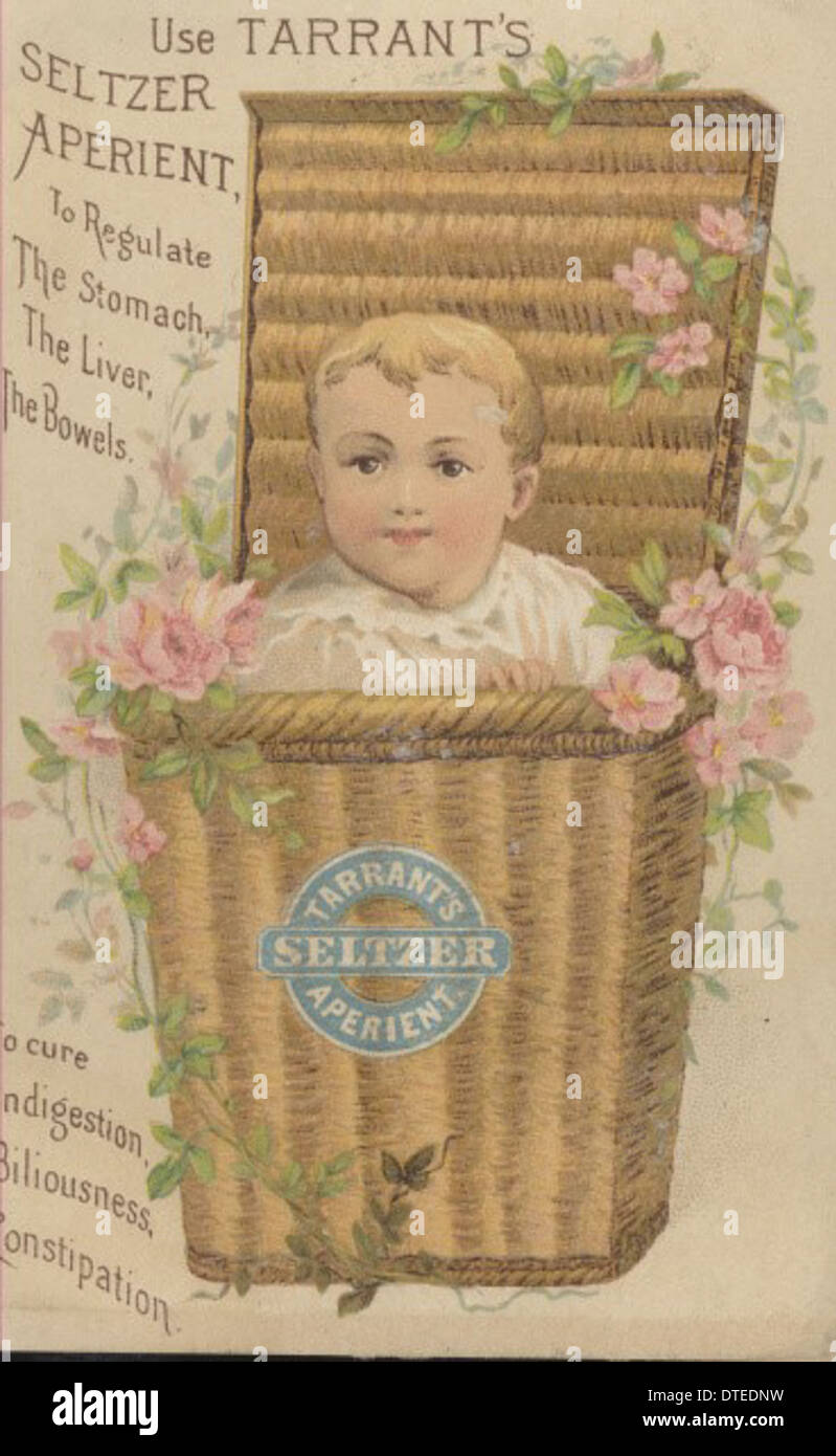 A 19th-century advertisement for Tarrant's Seltzer Aperient ...