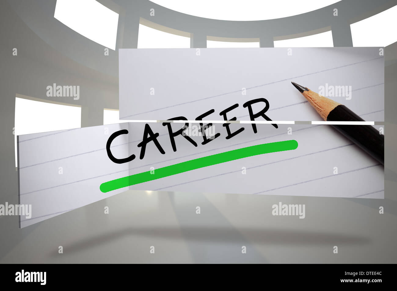 Composite image of career in handwriting on abstract screen Stock Photo ...
