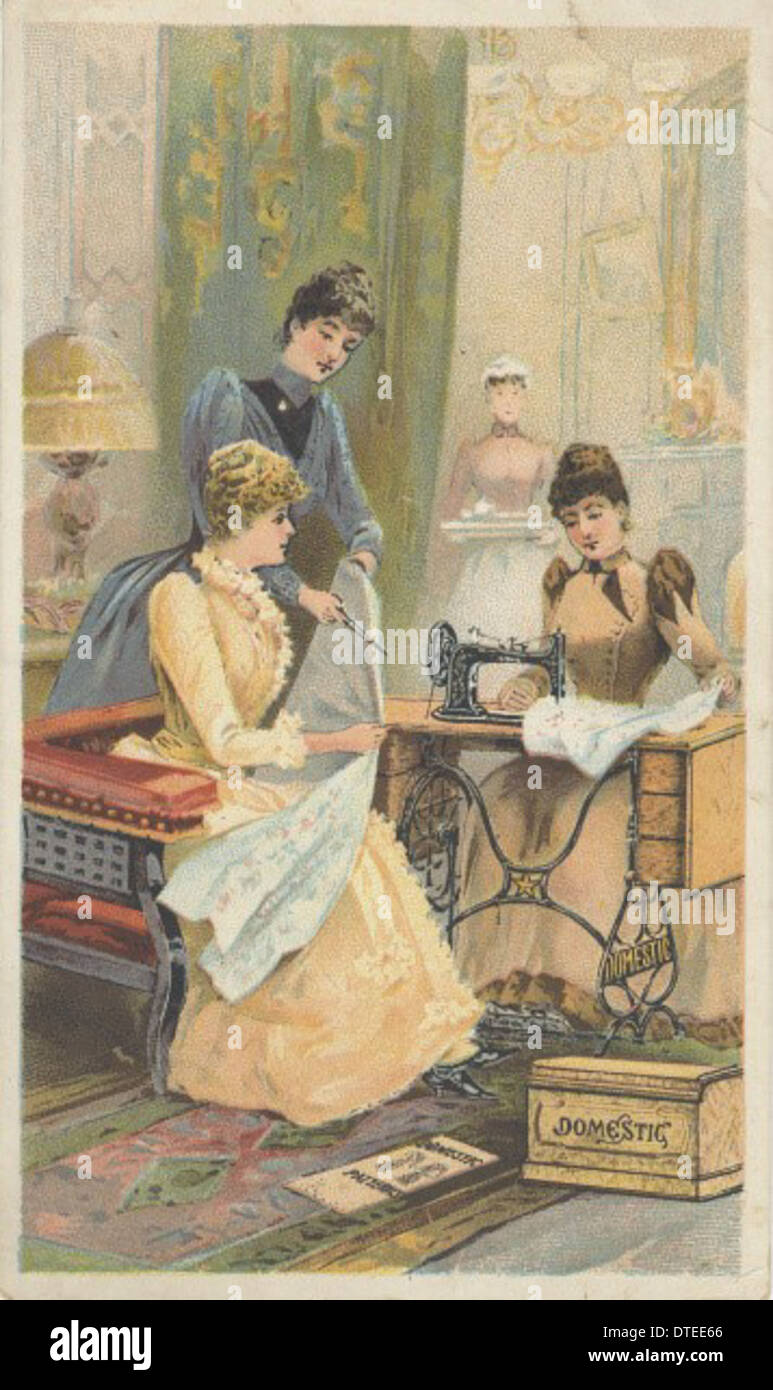 Victorian women sewing hi-res stock photography and images - Alamy