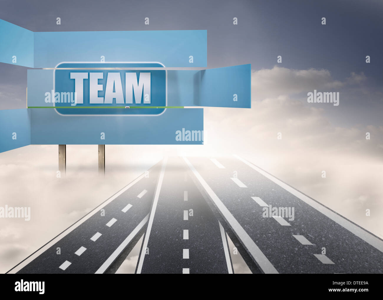 Composite image of team banner on abstract screen Stock Photo - Alamy