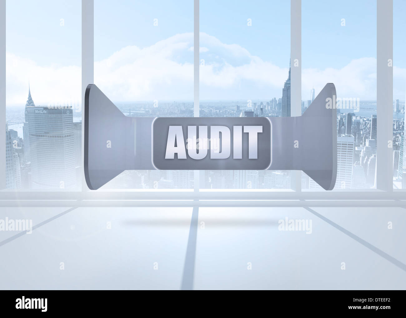 Composite image of audit banner on abstract screen Stock Photo - Alamy