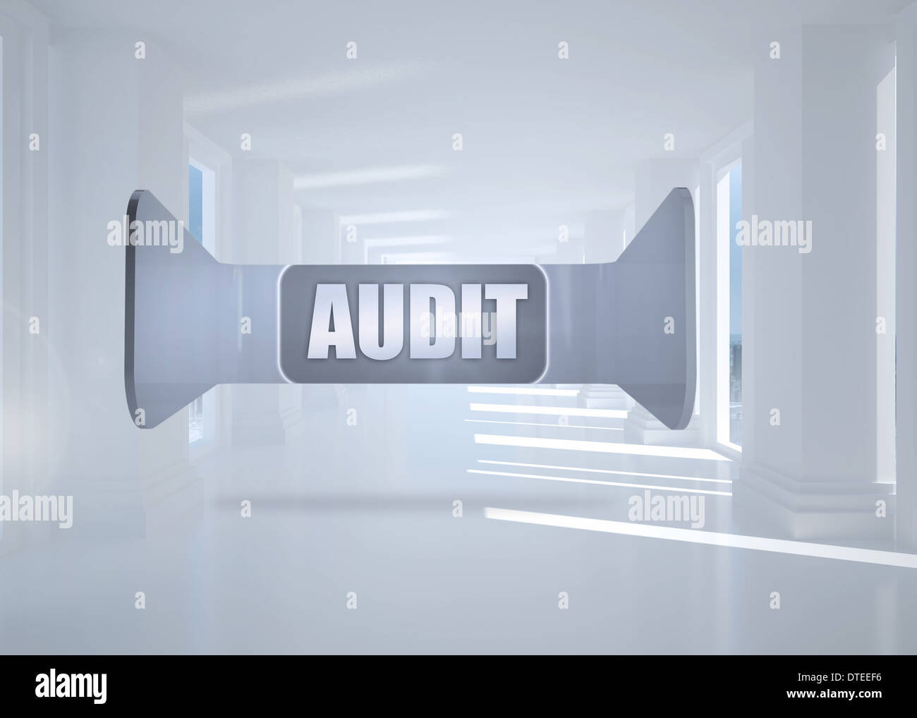 Composite image of audit banner on abstract screen Stock Photo - Alamy