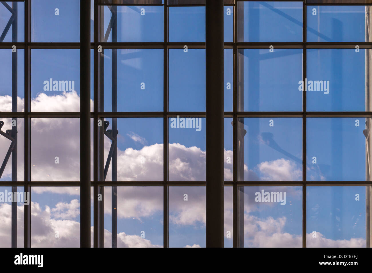 Window and Cloudy Blue Sky Stock Photo - Alamy