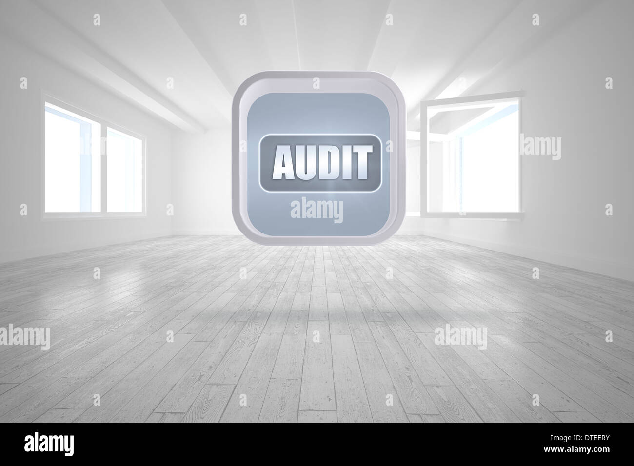Composite image of audit banner on abstract screen Stock Photo - Alamy